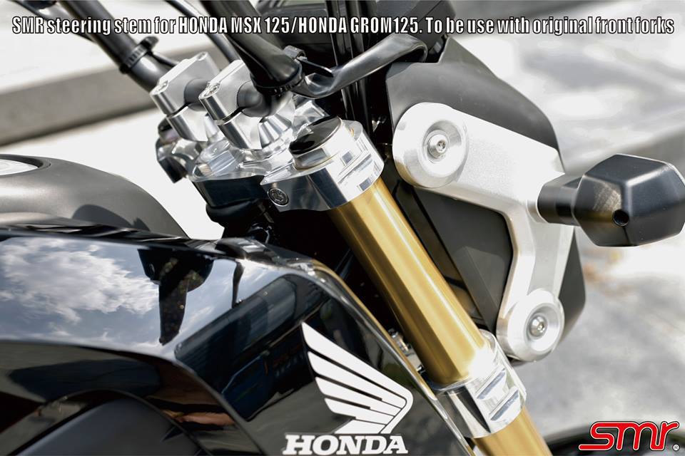 SMR FACTORY CNC Steering Stem Triple Tree - Honda Grom (ALL YEARS) DAX ...