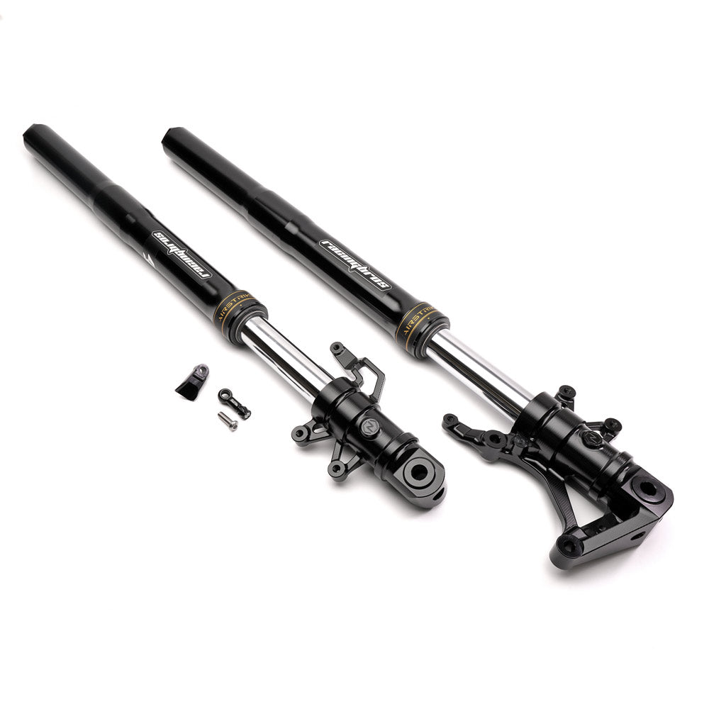 RacingBros Air Strike COMPLETE FRONT FORKS - STOCK HEIGHT - HONDA GROM ...