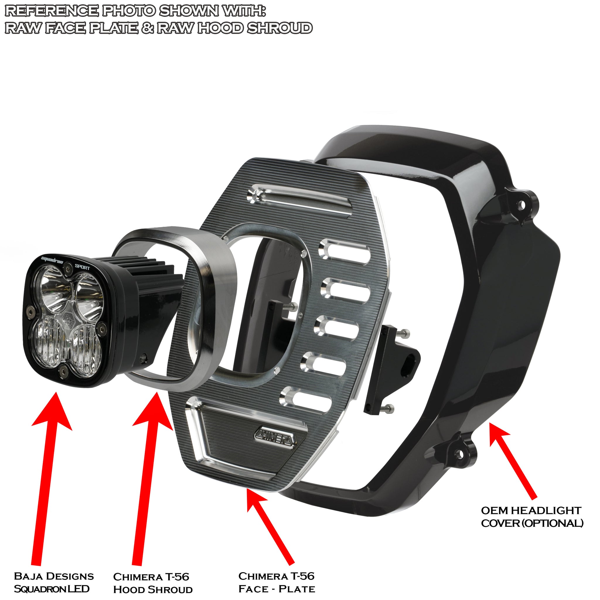 Chimera T-56 Baja Squadron Headlight Conversion Kit - Honda Grom 125 ...