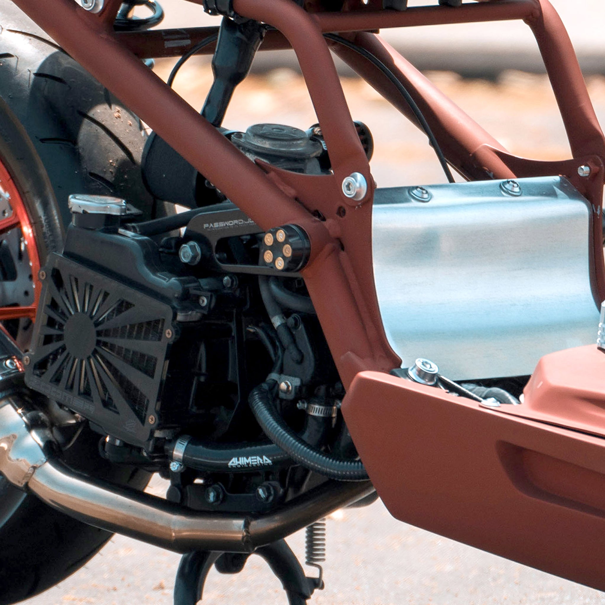 Chimera Billet Revolver Main Frame Caps - Honda Ruckus – Steady Garage