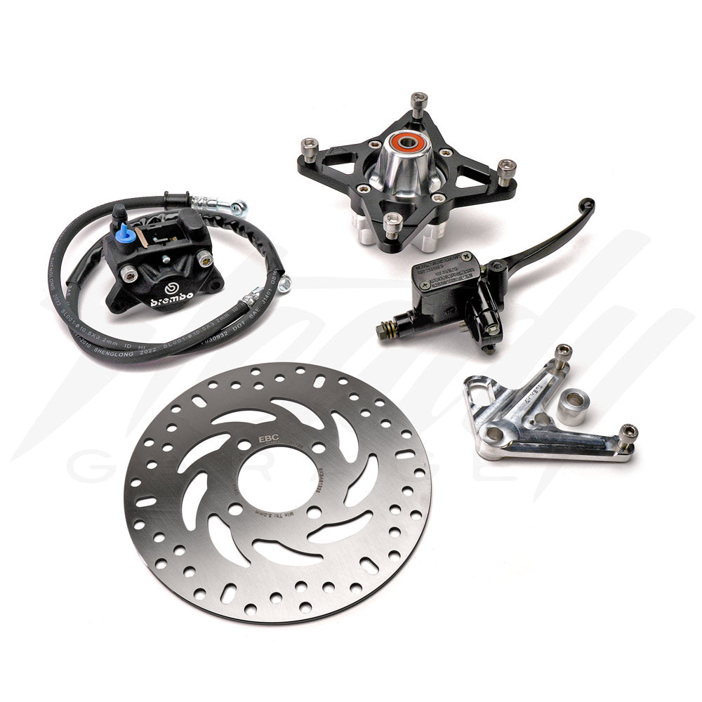 CHIMERA BOLT ON FRONT DISC BRAKE CONVERSION KIT, OEM WHEEL/FORKS - Hon ...