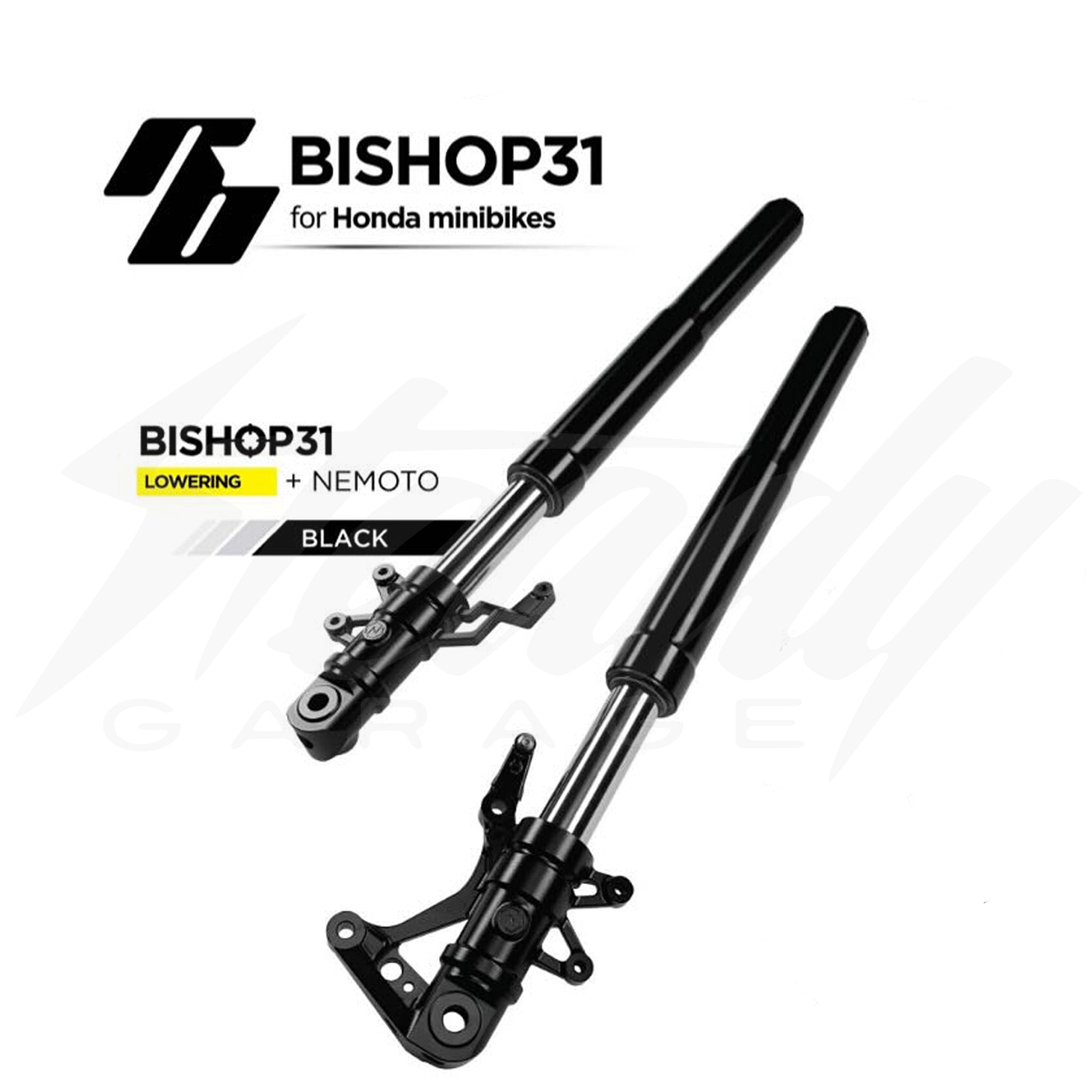 RacingBros BISHOP31 COMPLETE FRONT FORKS - STANDARD HEIGHT - HONDA GRO ...