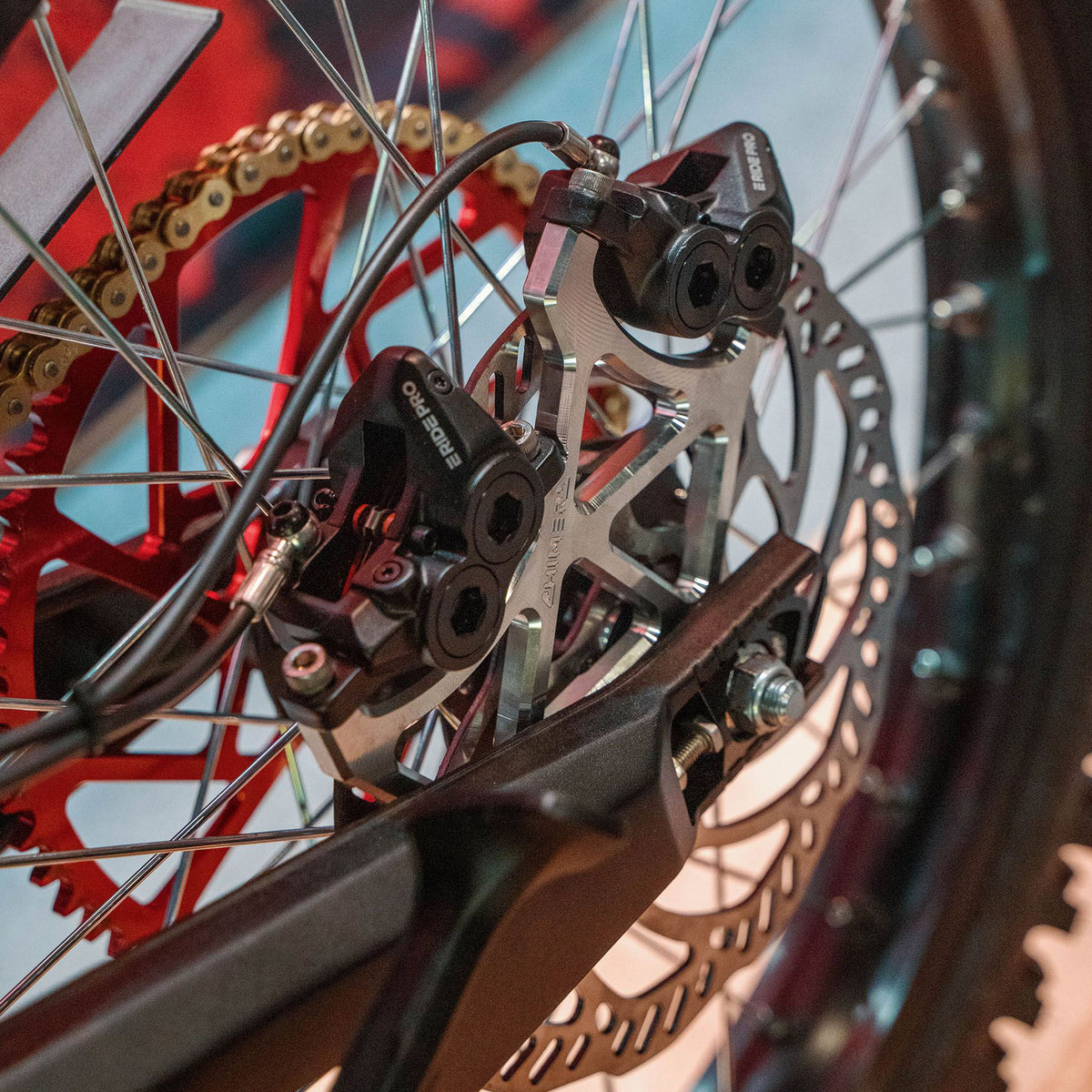 Chimera Engineering 220mm Dual Rear Brake Caliper Mount Stunt Bracket ...