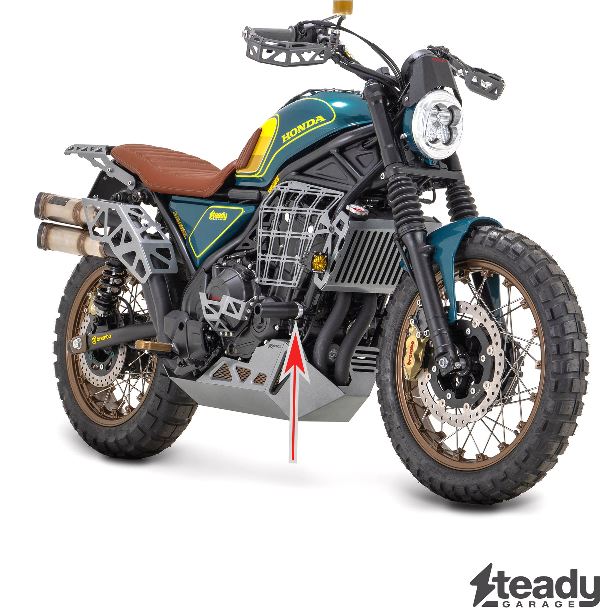 Chimera Engineering Chassis Guards Frame Sliders - Honda Rebel 300 500 ...