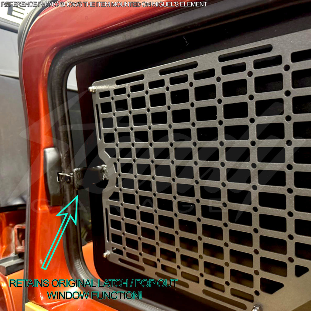 Zeus Armor Rear Door Glass Replacement Molle Panel - Honda Element ...