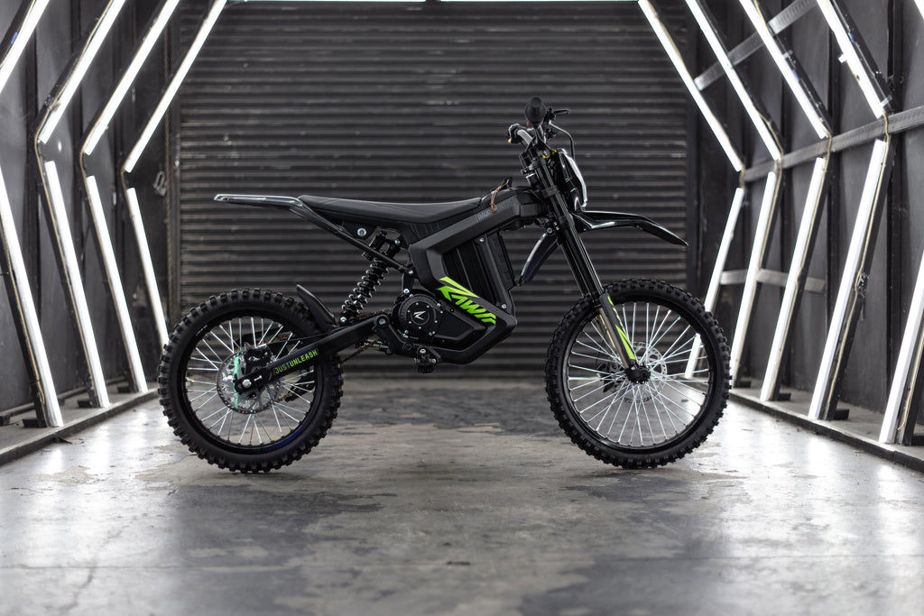 RAWRR MANTIS X - 72v Off-Road Electric Motorcycle Dirtbike Emoto 17"/1 – Steady Garage