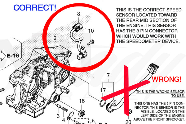 12 O'clockLabs Speedometer Re-Calibration Device - 2022+ Honda Grom 12 ...