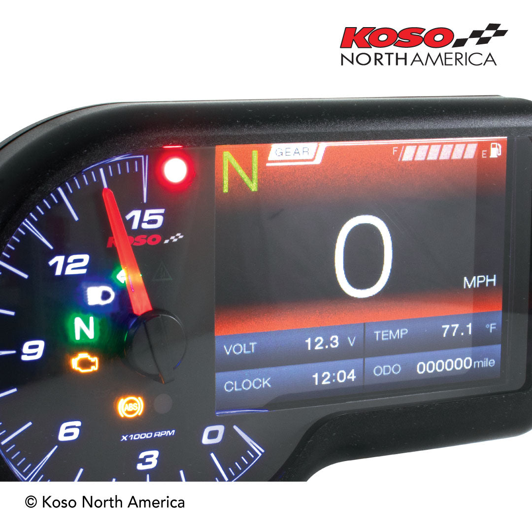 Koso RX-3 TFT Multi-Function Meter for Honda Grom (2014-2020), Monkey 125 (2018-2021) Plug and ...