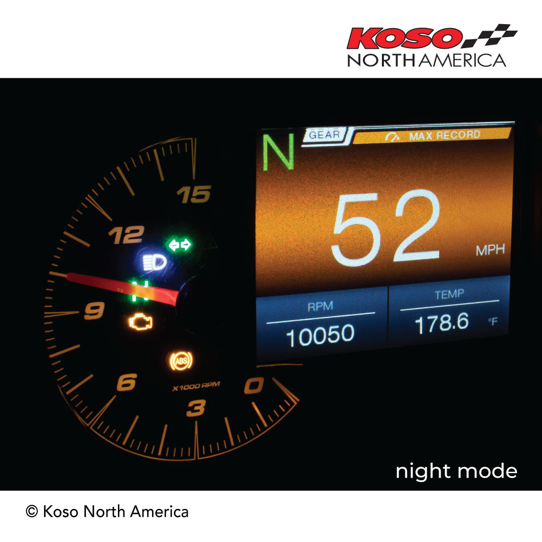 KOSO RX-3 TFT UNIVERSAL MULTI-FUNCTION METER GAUGE – Steady Garage