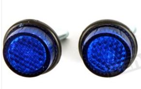 Chris Products Blue Mini License Plate Reflectors (Pair) – Steady Garage