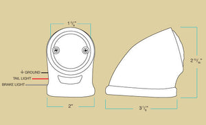 Biltwell Mako Taillight Assembly - Black – Steady Garage