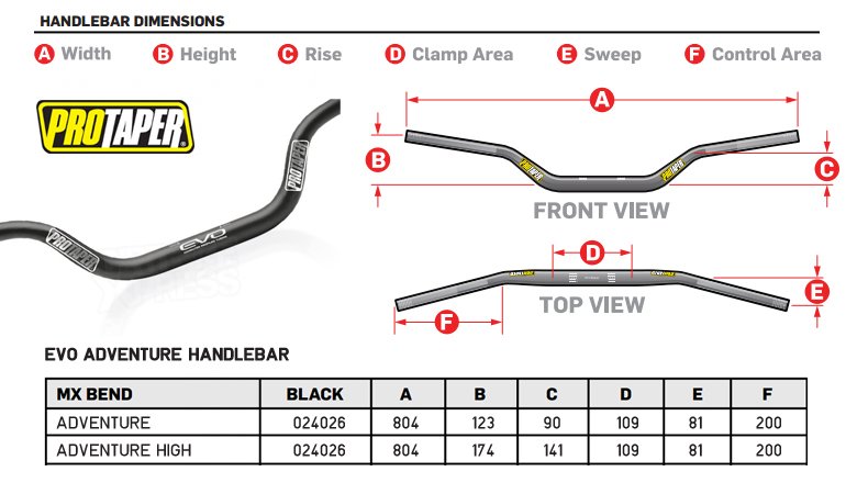 ProTaper Evo Adventure Handlebars 1-1/8" – Steady Garage