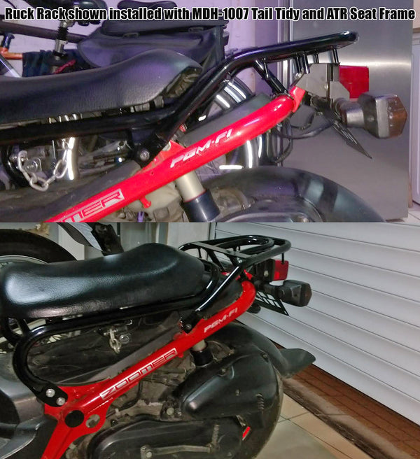Ruck Rack Luggage Rack for Honda Ruckus - Lowered Seat Frame – Steady ...