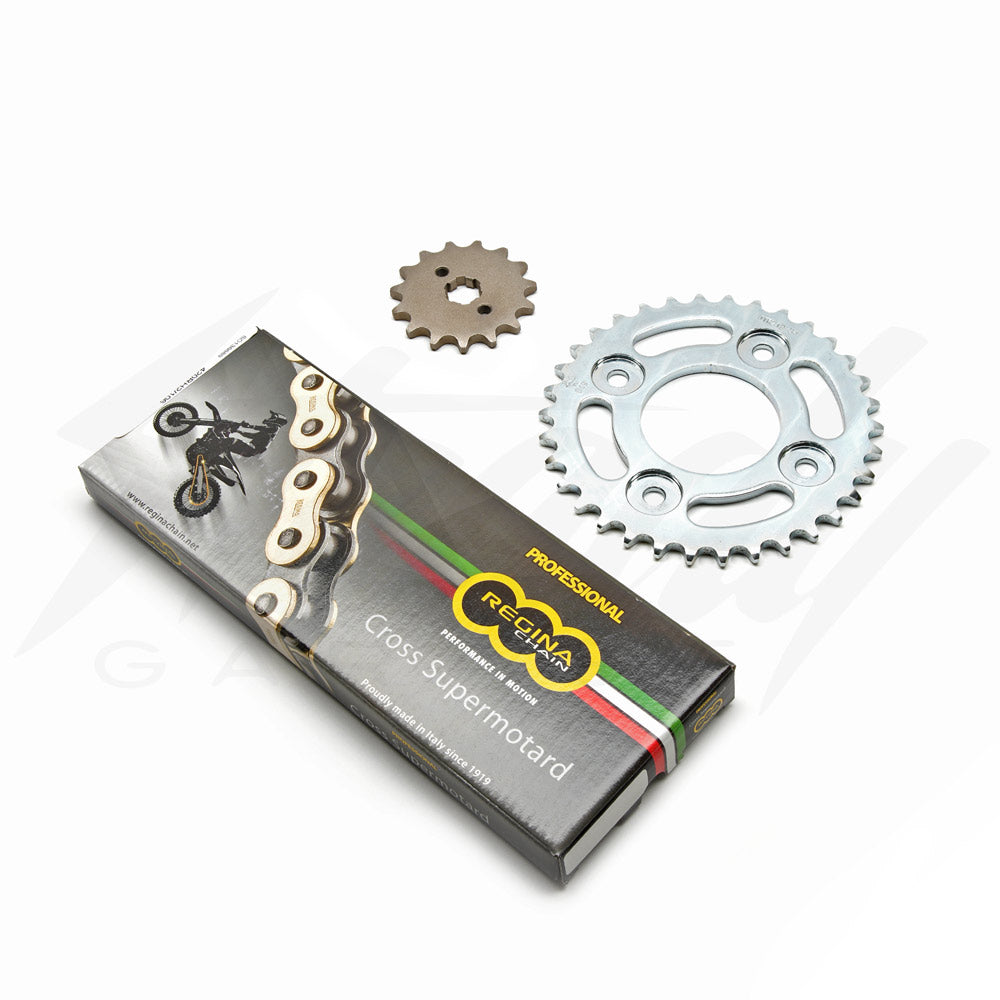 Regina 420RH2 Gold Chain Kit for Honda Grom - 15 Front Tooth 34 Rear ...