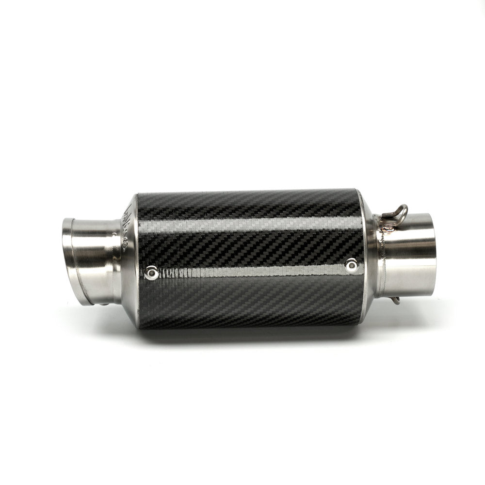 Universal Slash Cut Shorty Motorcycle Muffler - Carbon Fiber – Steady ...