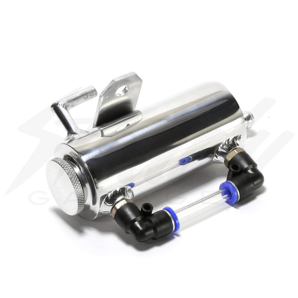 Weapon R Aluminum Polished Coolant Catch Can w Viewer - Honda Ruckus ...