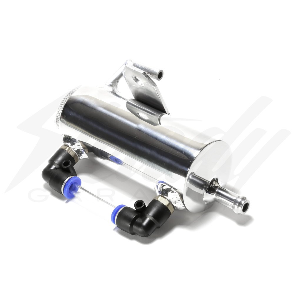Weapon R Aluminum Polished Coolant Catch Can w Viewer - Honda Ruckus ...