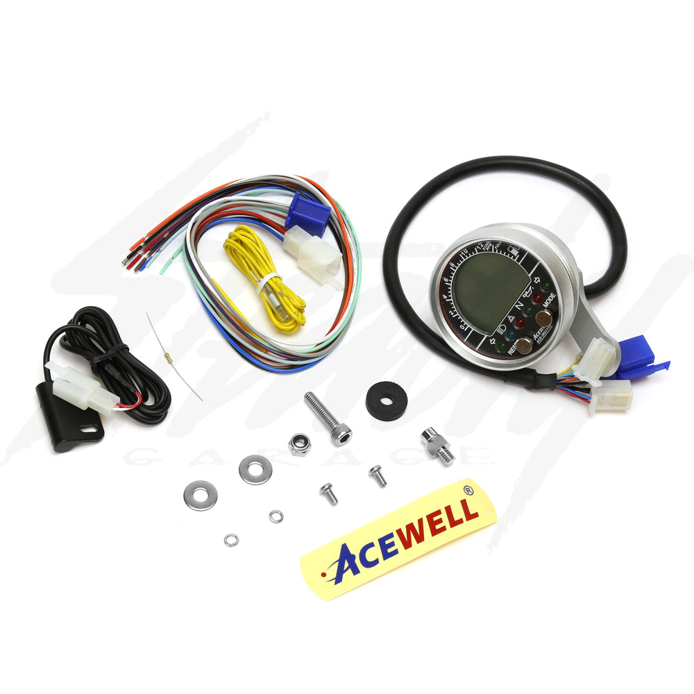 Acewell Silver Universal Digital Speedometer Computer Gauge – Steady Garage