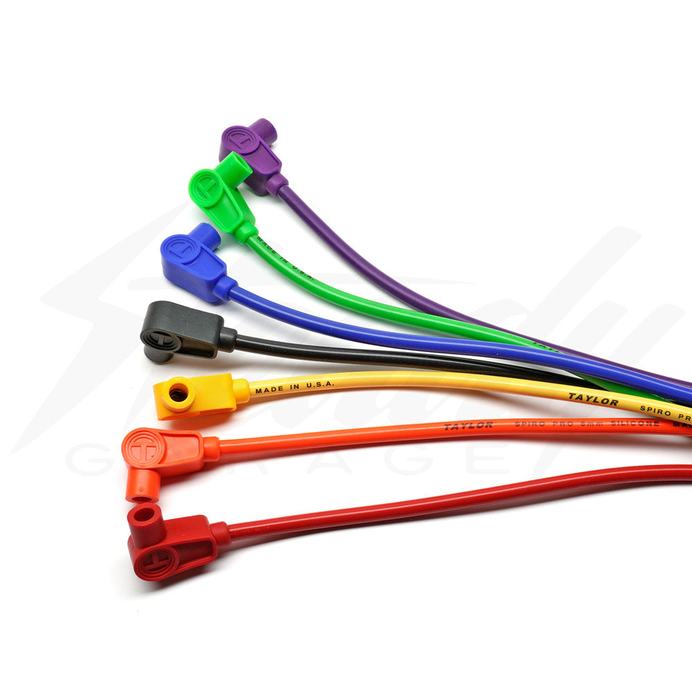 Taylor Single 90 Degree 8mm Spiro Pro Silicone Spark Plug Cable - (2 f ...