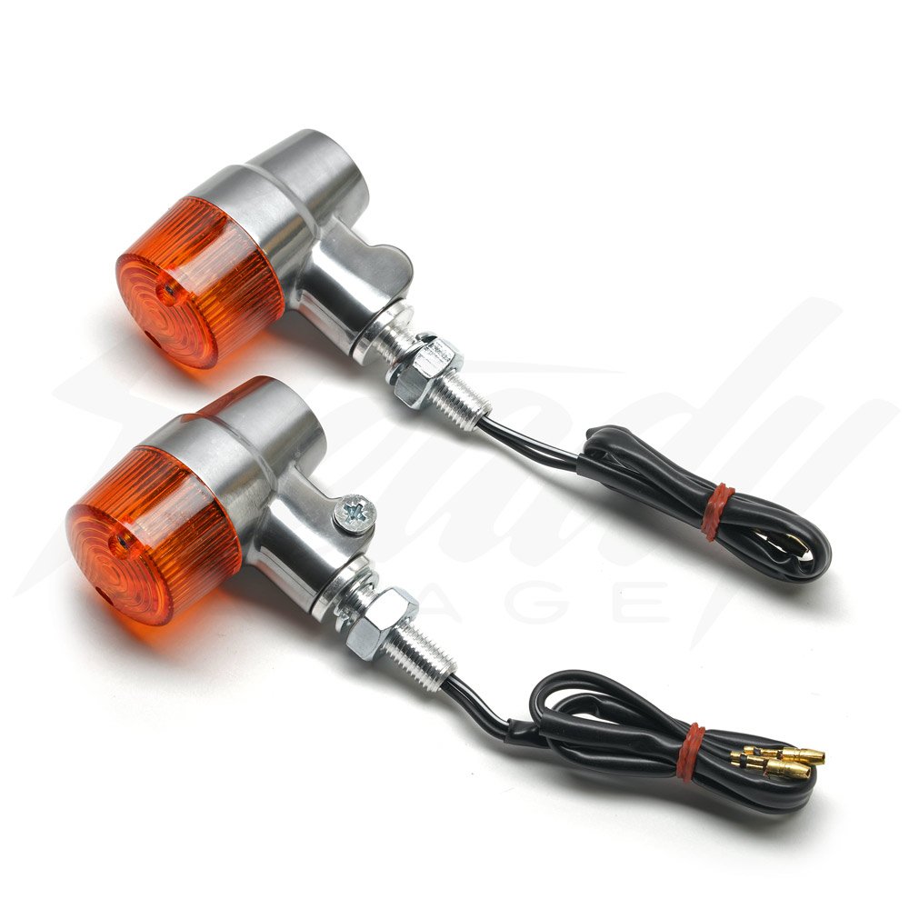 K&S Universal Round Polished Aluminum Brake Turn Signals FOR HONDA KAW ...