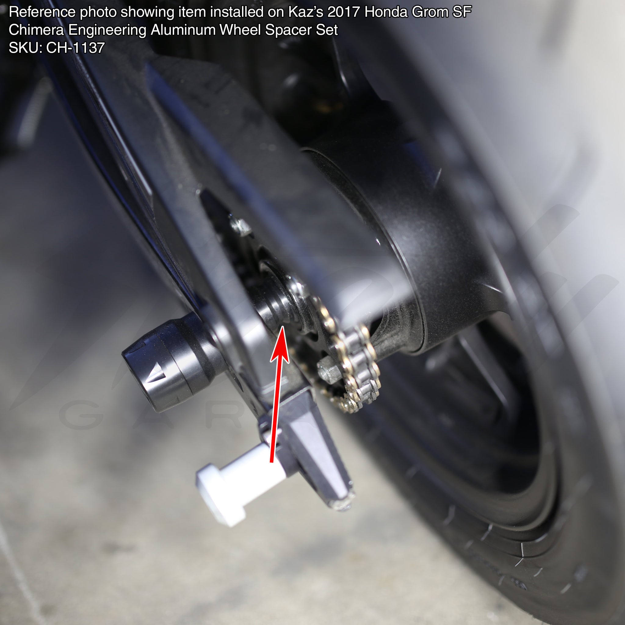 Chimera Engineering Aluminum Wheel Spacer Set - Honda Grom 125 (2014-2 ...