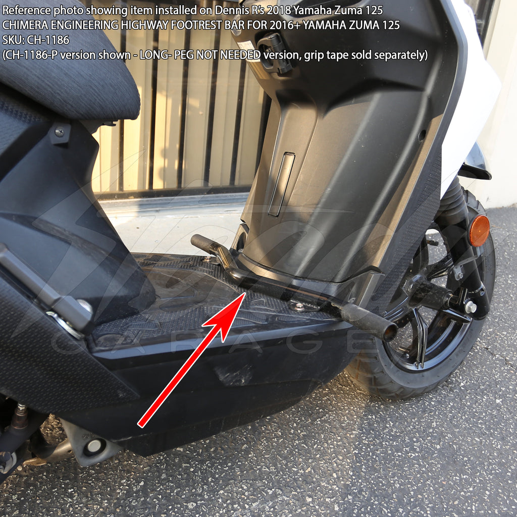 Chimera Engineering Highway Footrest Forward Pegs Bars for 2016+ Yamaha ...