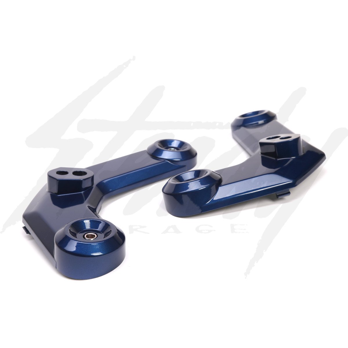 OEM TDM Blue Metallic Front Turn Signal Boomerang Brackets Honda Grom ...