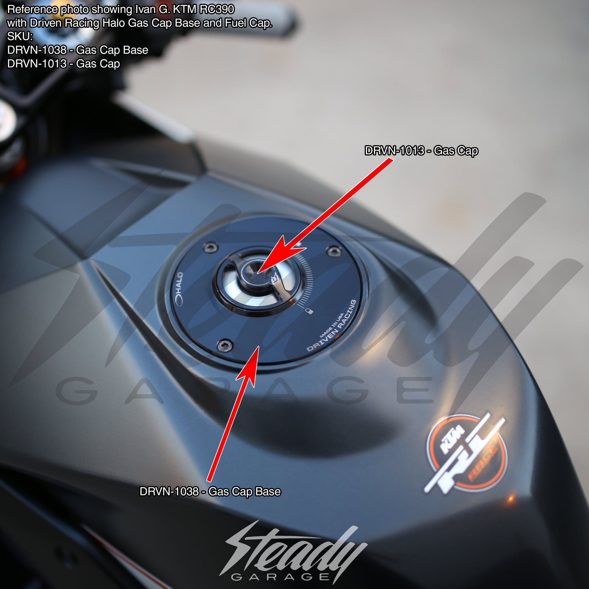 Driven Racing Halo Gas Cap Base KTM RC Duke 390 – Steady Garage