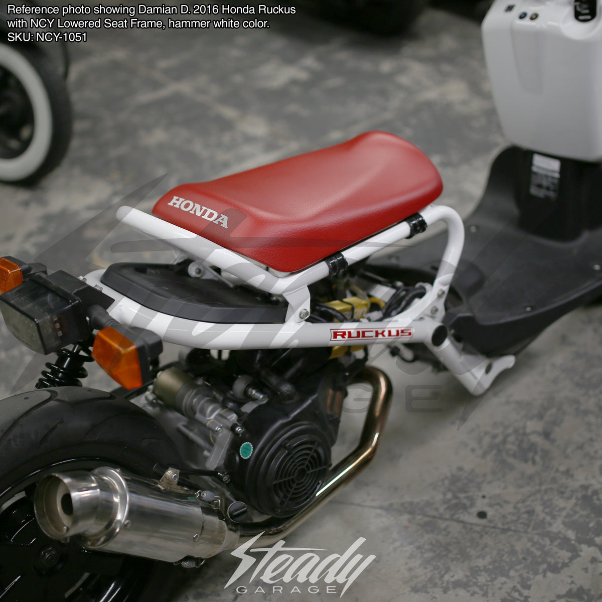 NCY Lowered Seat Frame For Honda Ruckus – Steady Garage