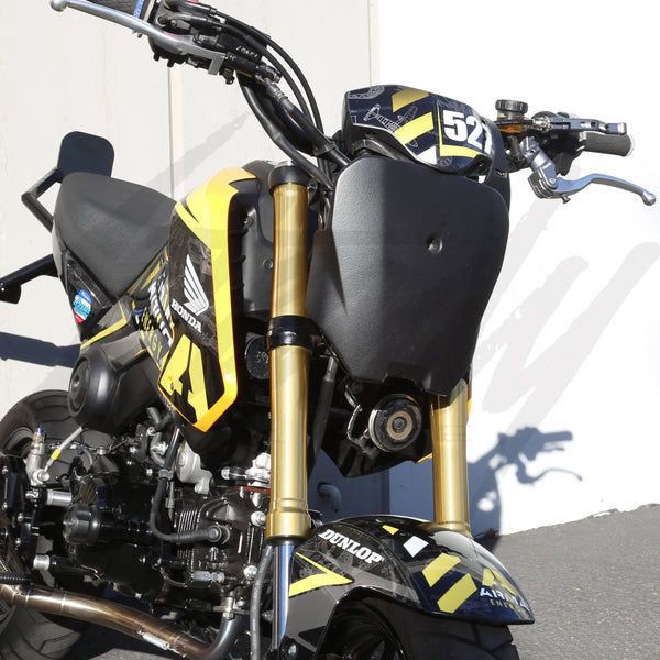 White OEM Honda Racing Front Number Plate Type "A" Honda Grom 125 ...