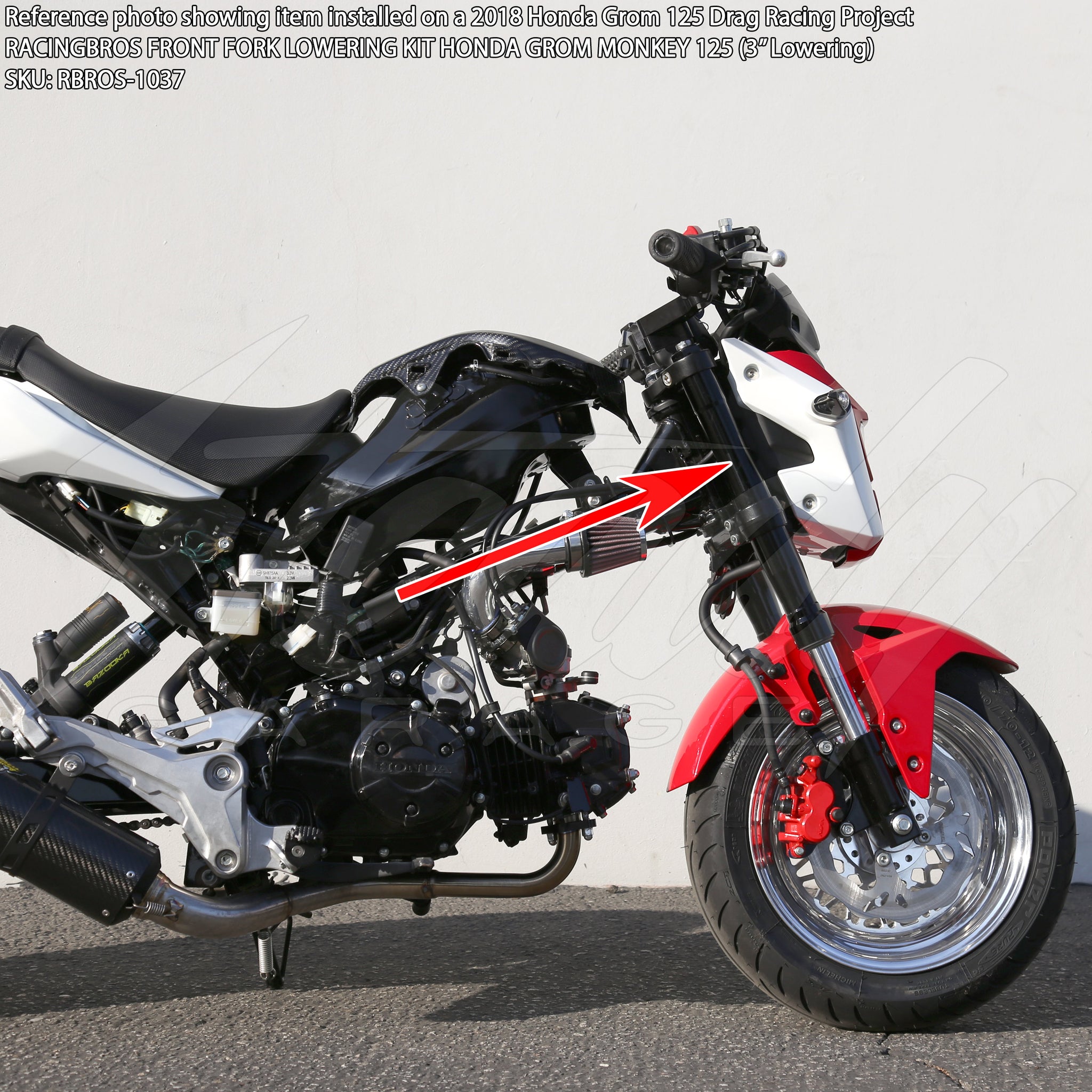RacingBros Front Fork Lowering Kit Honda Grom Monkey 125 – Steady Garage