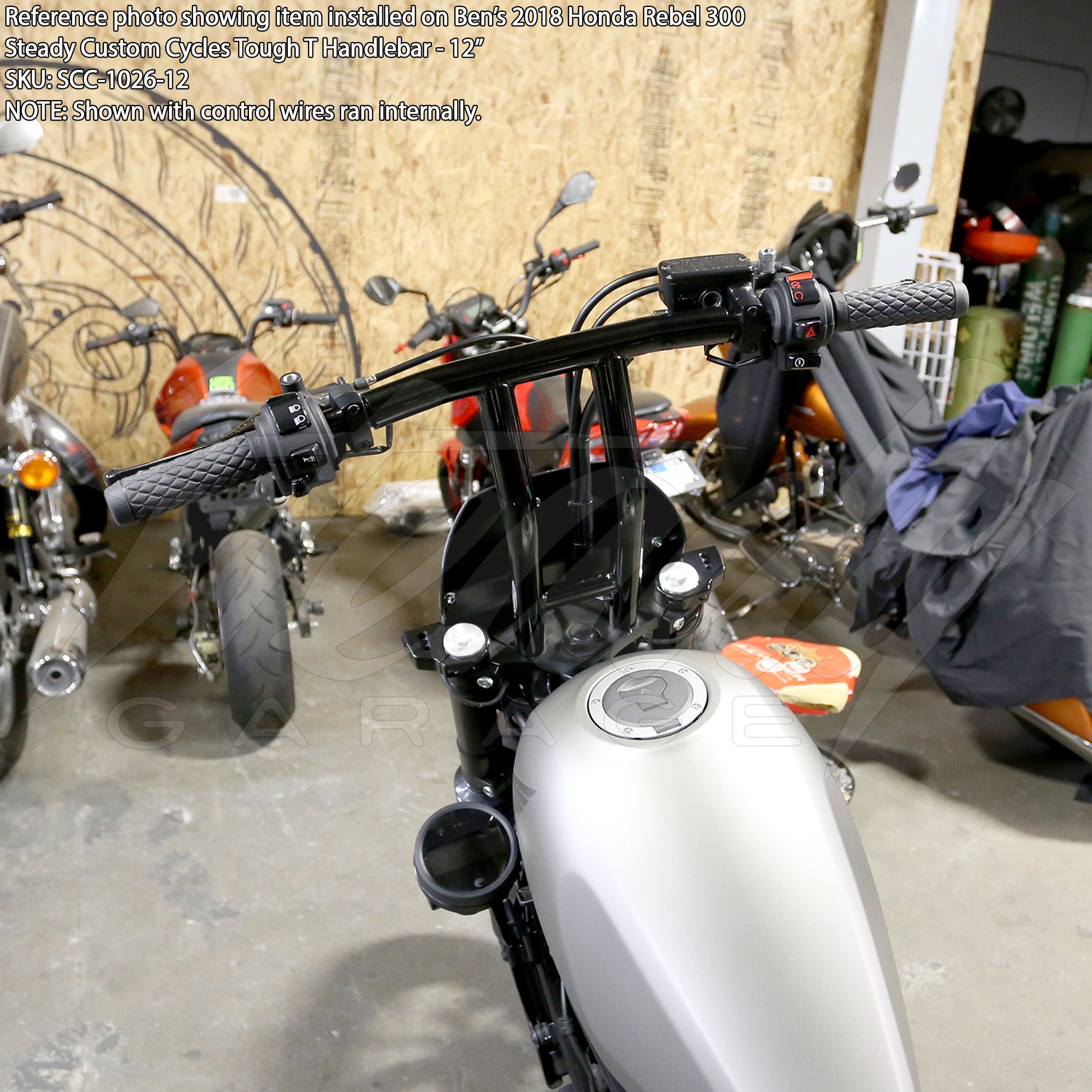 SCC Tough T Handlebar for 2017 Honda Rebel 300/500 – Steady Garage