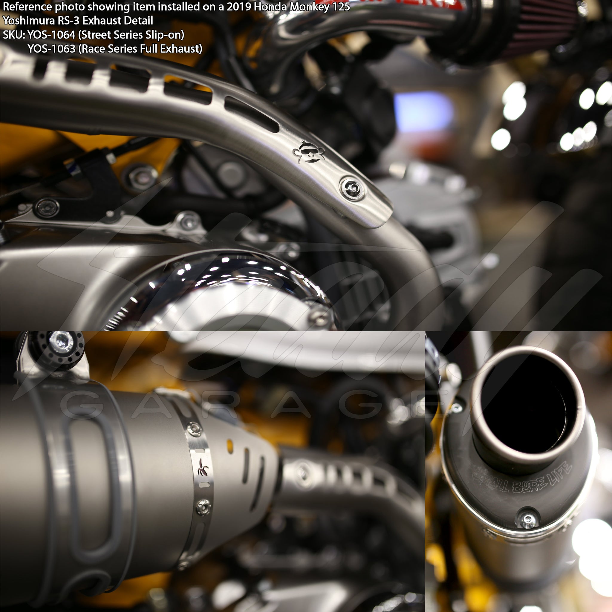 Yoshimura RS-3 Race Series Full Exhaust 2019 Honda Monkey 125 ...