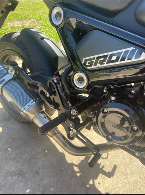 Woodcraft Complete Rearset Kit w/ NON FOLDING TOE PIECE- Honda Grom ...