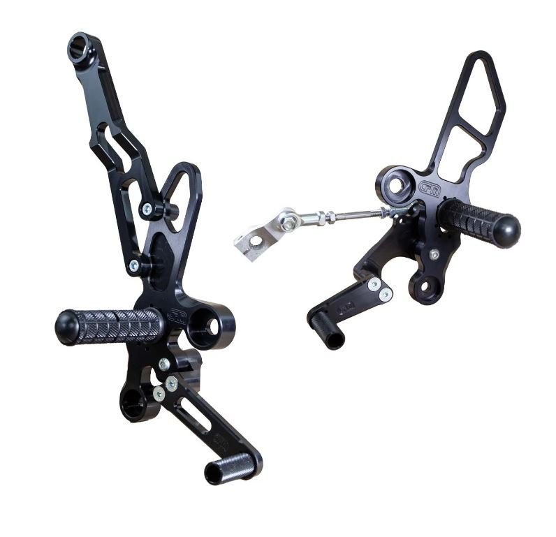 Woodcraft Complete Rearset Kit w/ NON FOLDING TOE PIECE- Honda Grom ...